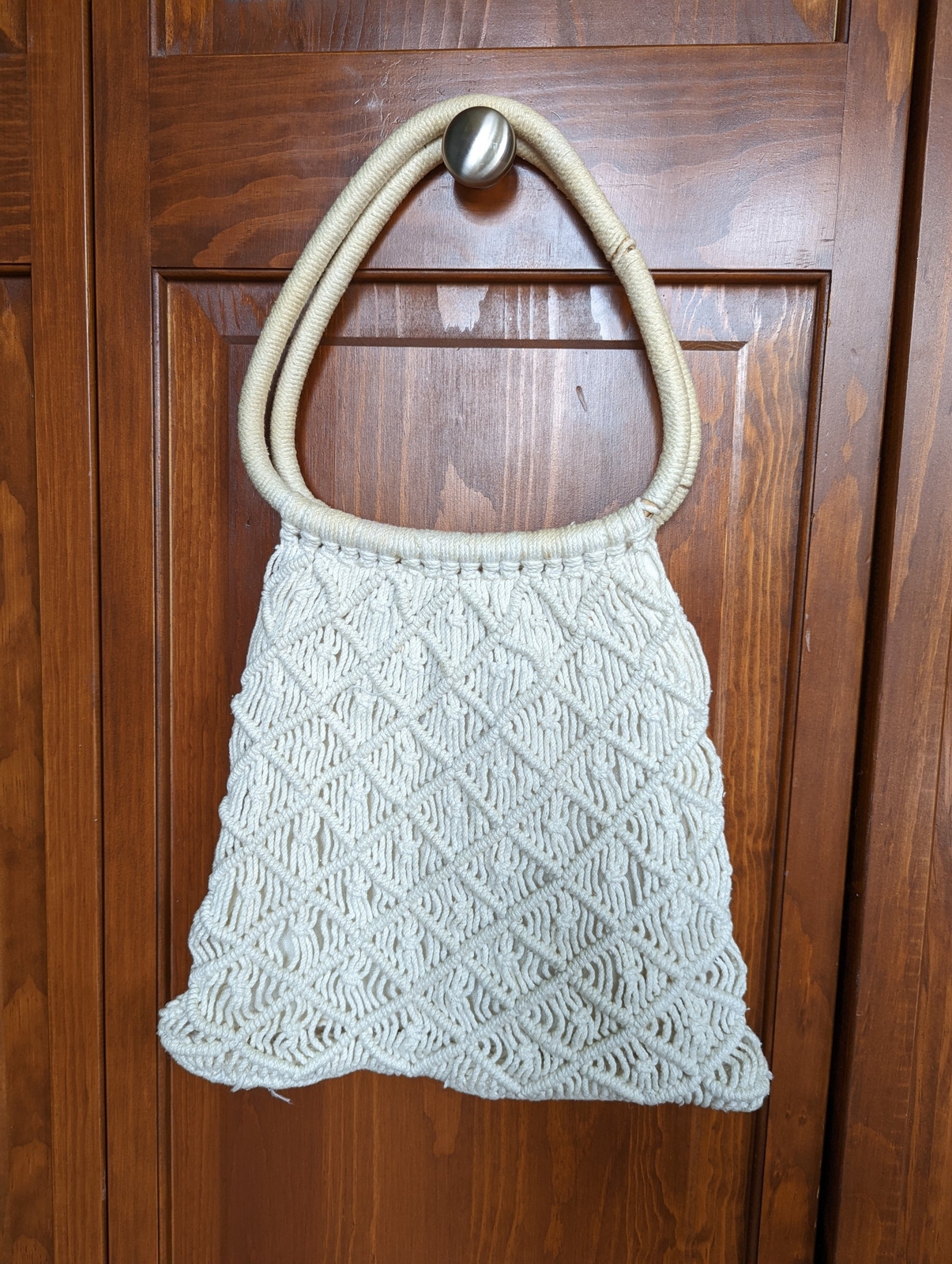 Handwoven Crochet Macrame Vintage Purse - Gem