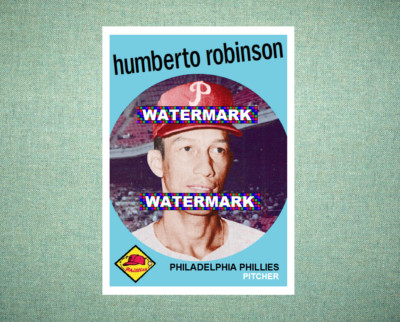 Humberto Robinson Philadelphia Phillies 1959 Style Custom Baseball Art ...