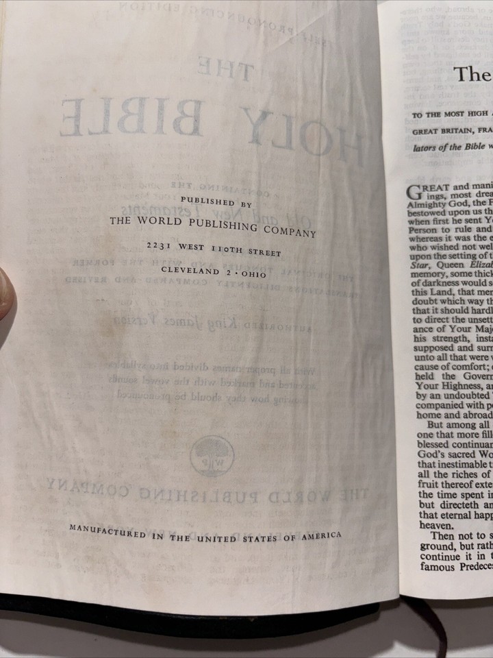 KJV Bible Concordance Red Letter Vintage Made In USA World Genuine ...