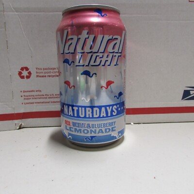 NATURAL LIGHT NATURDAYS empty 12oz beer can RED WHITE BLUEBERRY | eBay