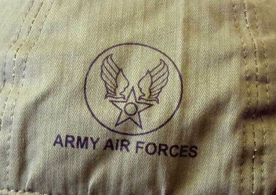 A-3 USAAF Cap Aircrew Mechanics WW2 US Army Air Forces Herring Bone ...