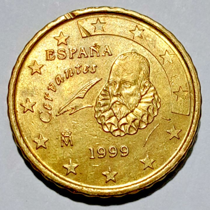 Rare 10 euro cent coin Spain 1999 Cervantes | eBay