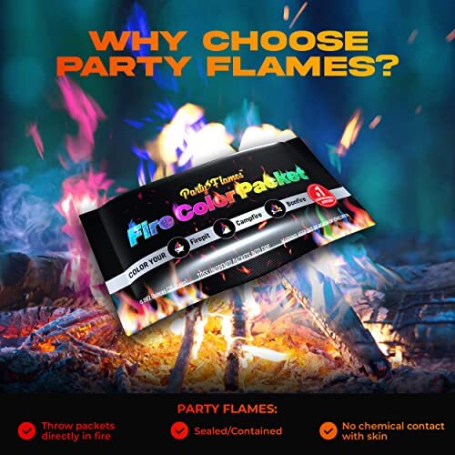 Fire Color Changing Packets Fire Pit 4 Pack - Perfect for Any Campfire ...