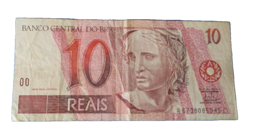Brazil 10 Reals | Banknote 1990's | Currency | Money | Bill | 10 Reais ...
