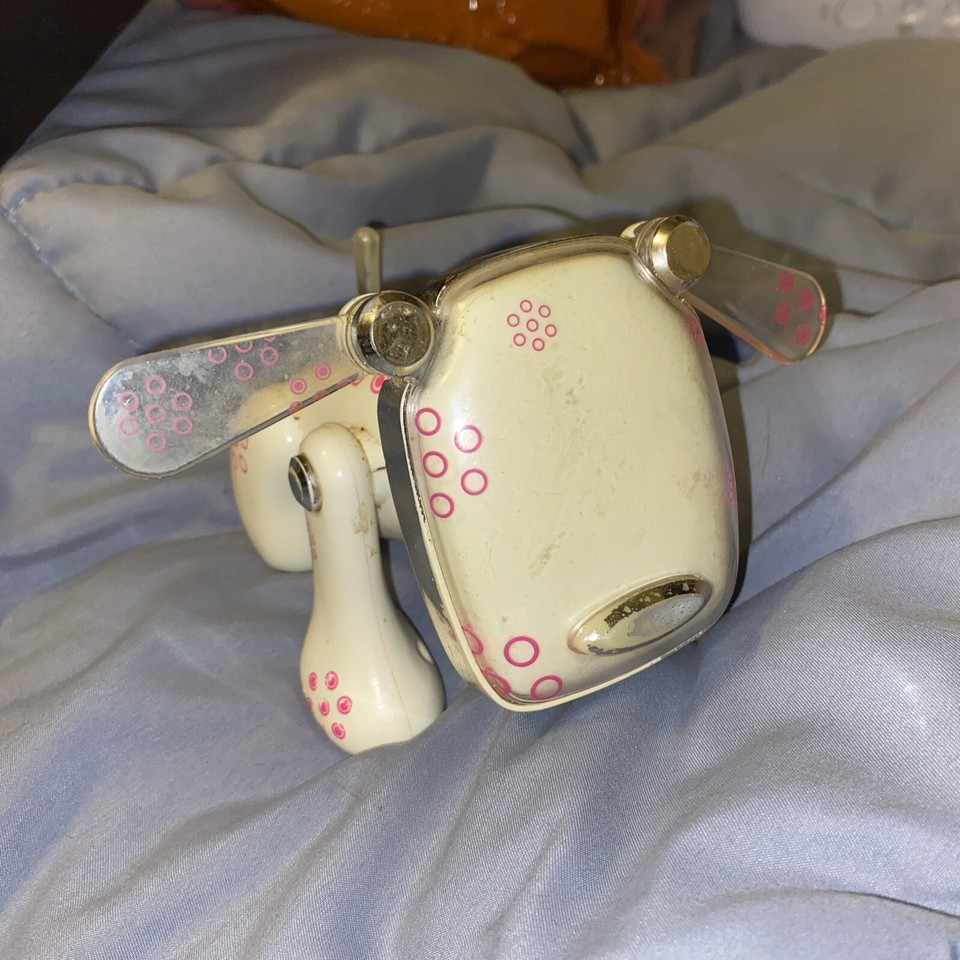 Hasbro Sega 2007 Interactive iDog Amp'd Robot Dog White W/ Pink Flower ...