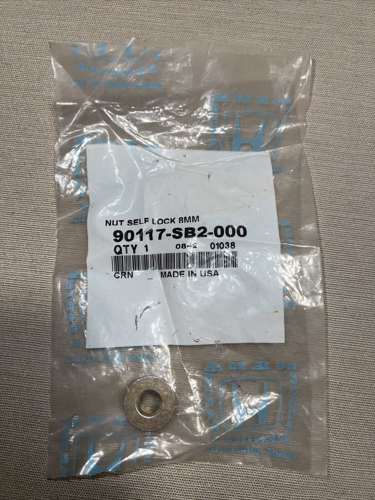 Self-Lock Nut (8mm) Part Number - 90117-Sb2-000 For Honda (Header Mount ...