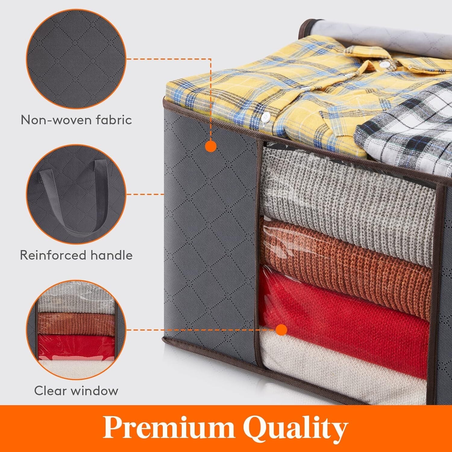 Smart Clear Window Storage Bags - 6-Pack Clothing Organizers with ...
