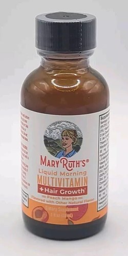 Mary Ruth's Liquid Morning Multivitamin +Hair Growth *1 fl oz* Peach ...