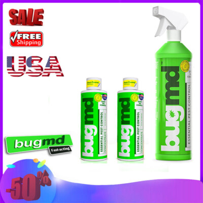 BugMD Pest Control Essential Oil Concentrate for Home Bed Bug Spray 3 ...