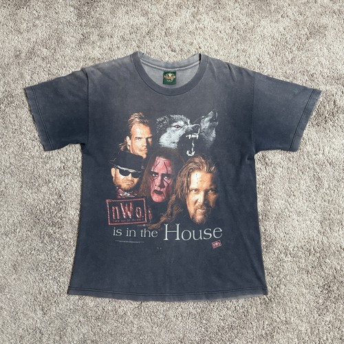 Vintage 1998 NWO RED Wolf Pack T shirt; Nash, Conan, Macho, Sting, Lex ...