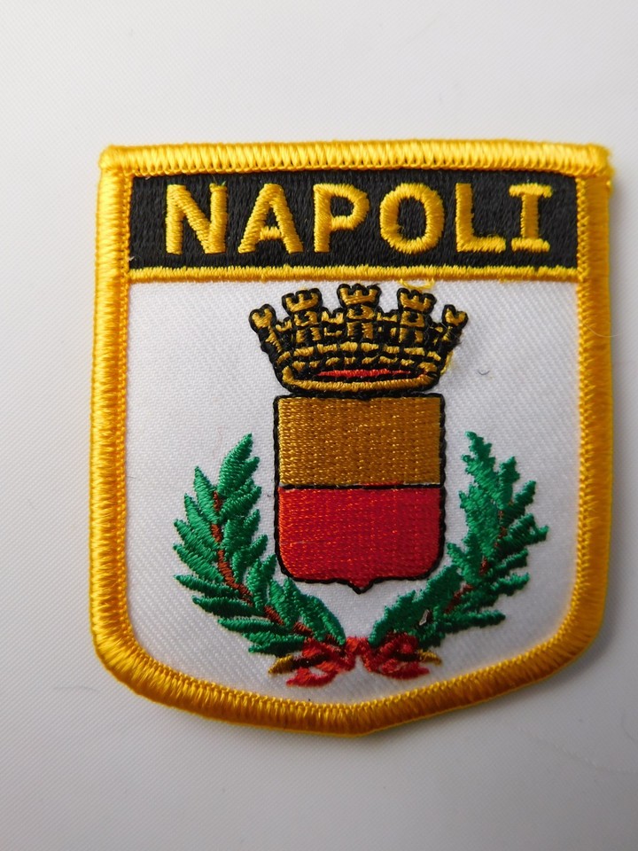 NAPLES NAPOLI COAT OF ARMS ITALY PATCH TRAVEL SOUVENIR HAT VEST BADGE ...