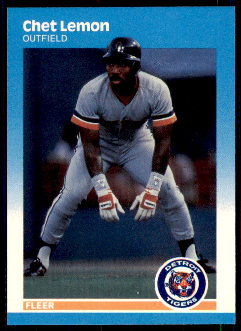 1987 Fleer Glossy Chet Lemon . Detroit Tigers #156 | eBay