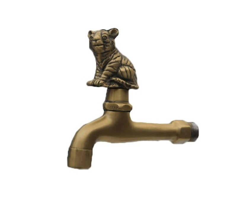Brass Garden Vintage Field Faucet SPIGOT Tiger Water Decor Outdoor Long ...