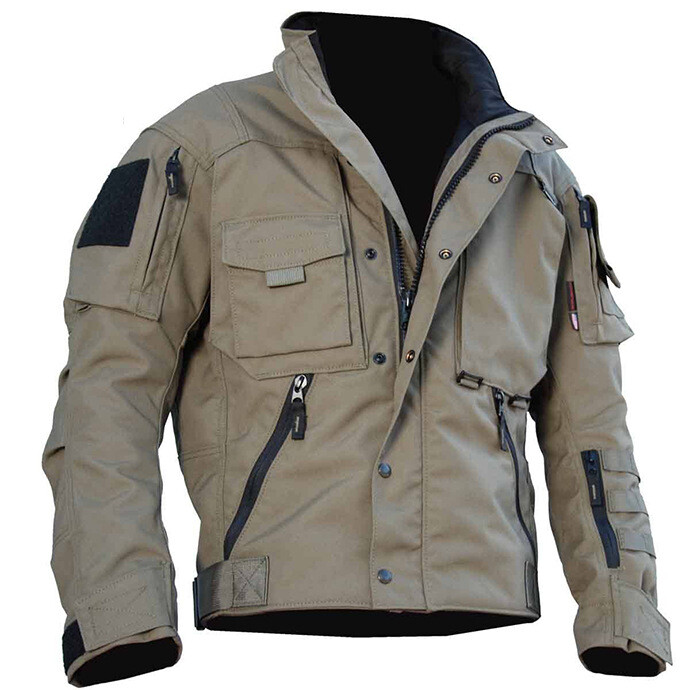 Mens Pilot Motor Biker Jacket Loose Casual Coat Outwear Zip Stand ...