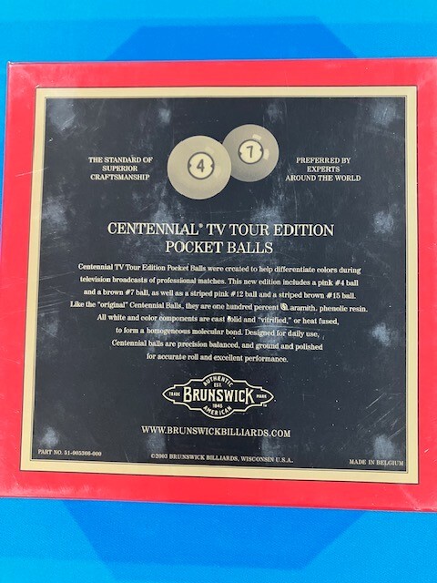Brunswick Centennial TV Tour Edition Billiard Balls | eBay