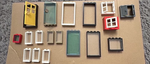 Vintage LEGO Window Frames, Panes, Doors, and Shutters 18 Peices | eBay