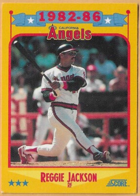 REGGIE JACKSON ANGELS 1982-1986 #503 - SCORE NM-MT 1988 | eBay