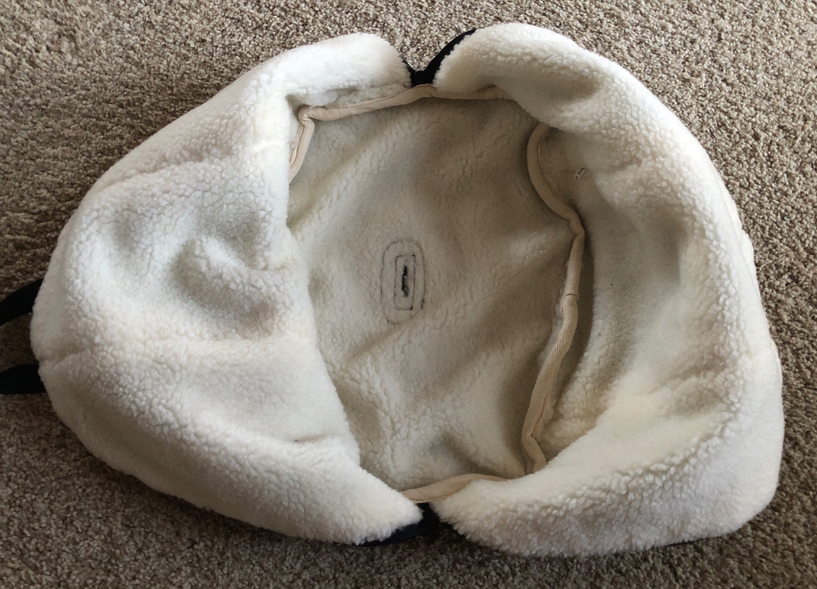 Motorcycle / Snowmobile Helmet Gear Bag Black Sherpa Lined Full Zip C ...