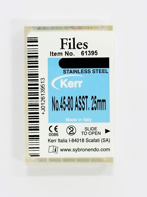 *6-Pieces* Kerr K-Files Hand Files Size-45-80 ASST Length 25mm 61395 | eBay