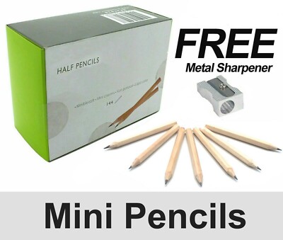 Small Mini Pencils HB Half Length - Golf Games Wooden - Short Small ...
