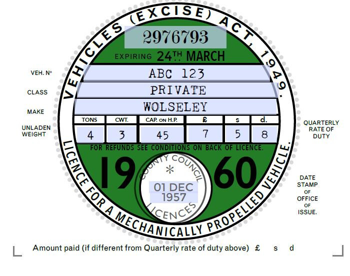 REPRODUCTION VINTAGE TAX DISC 1923 To 2015 FREE POST SAME DAY | eBay UK
