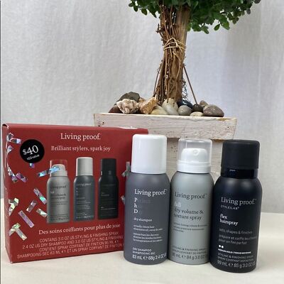 Living Proof SET of 3 Travel Size Spray, Dry Shampoo & Texture Hair ...