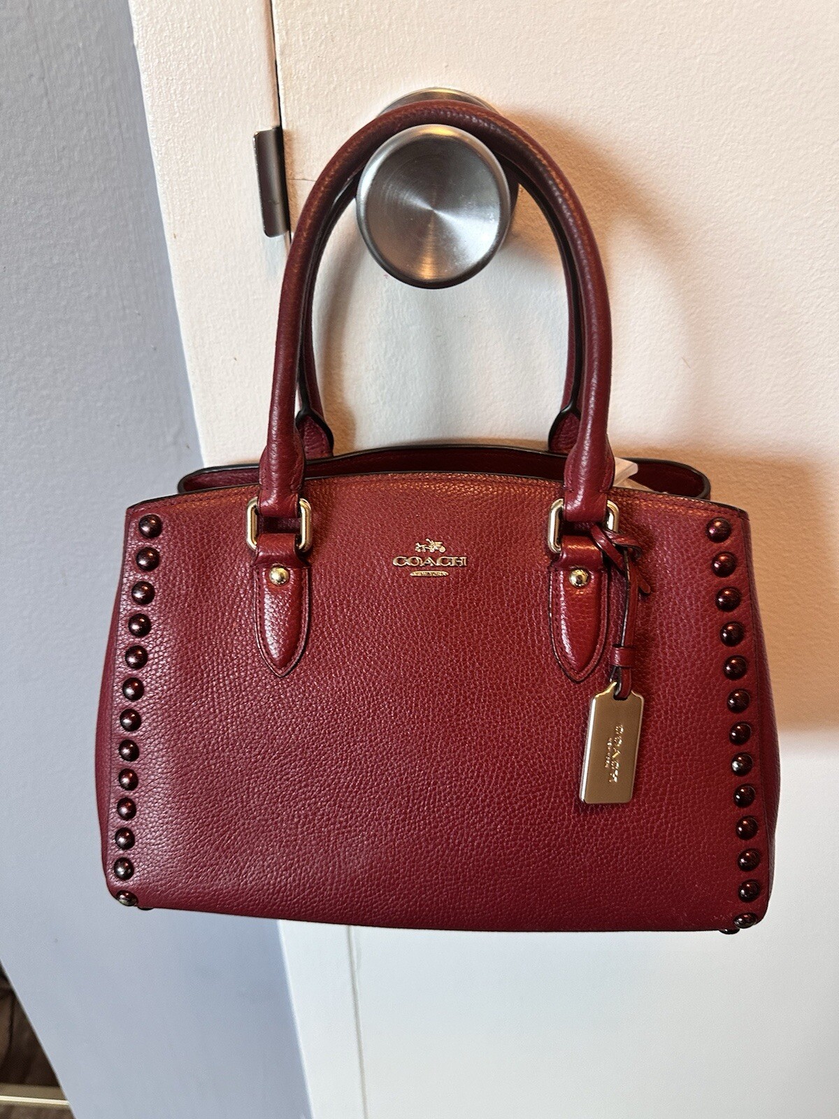 coach Red Leather satchel bags for women | eBay