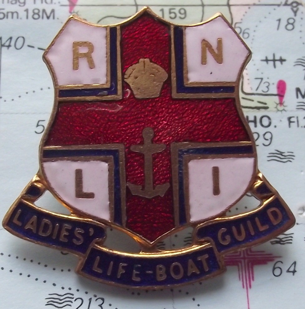 c1960 RNLI Ladies Lifeboat Guild Enamel Badge by Caxton , Kew , Surrey ...