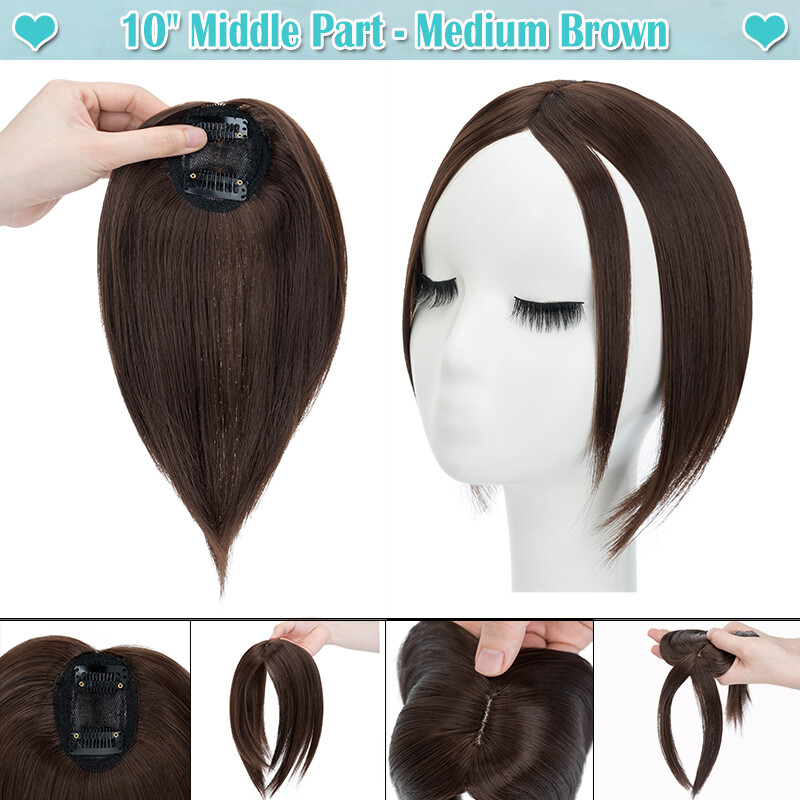 100% Real as Human Hair Topper Toupee Clip in Hairpiece Top Hairpiece ...