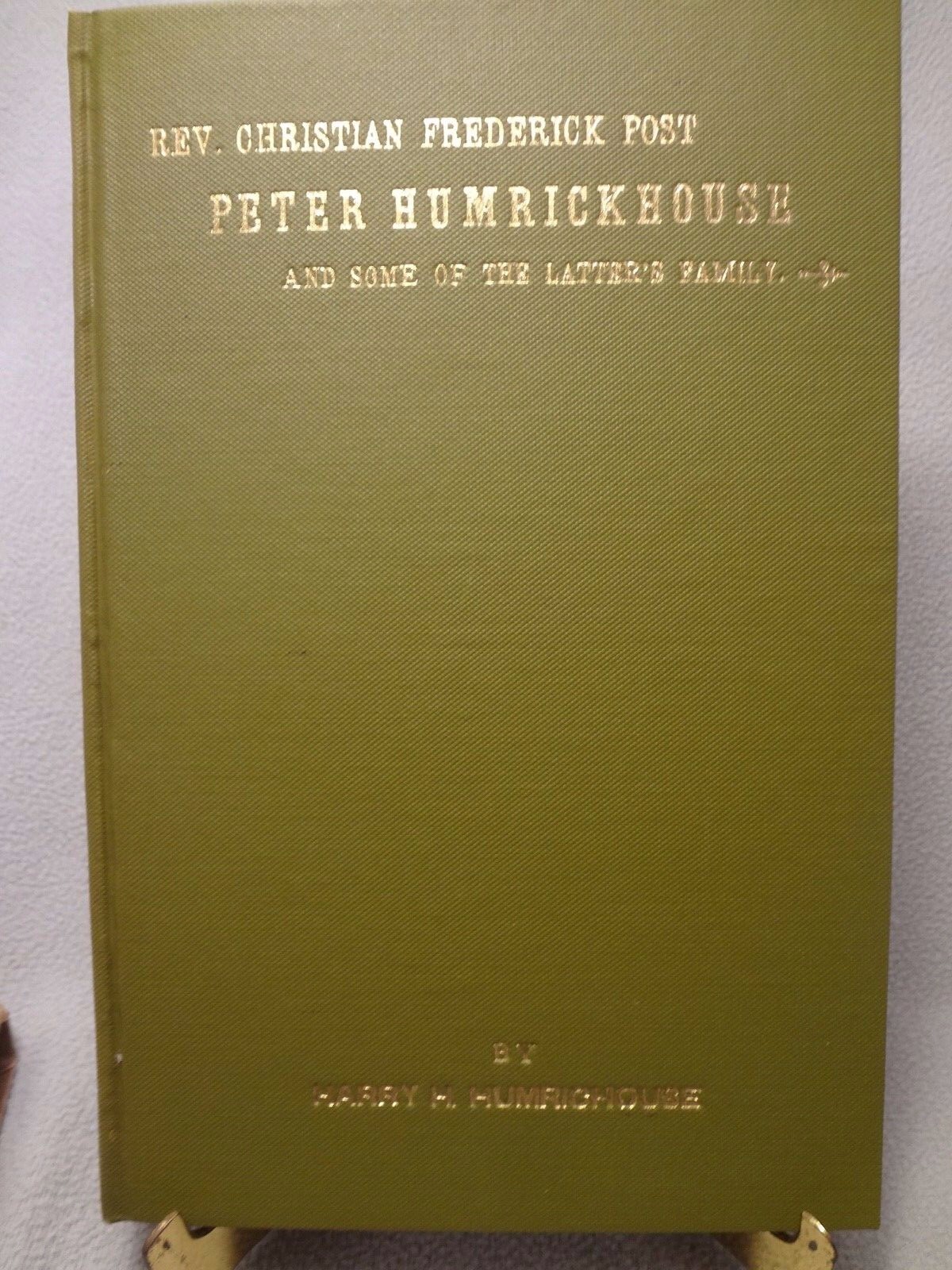 Rare Rev. Christian Frederick Post and Peter Humrickhouse | eBay
