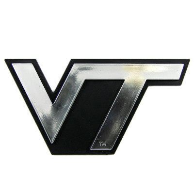 Virginia Tech Hokies Logo 3D Chrome Auto Decal Sticker NEW!! Truck or ...