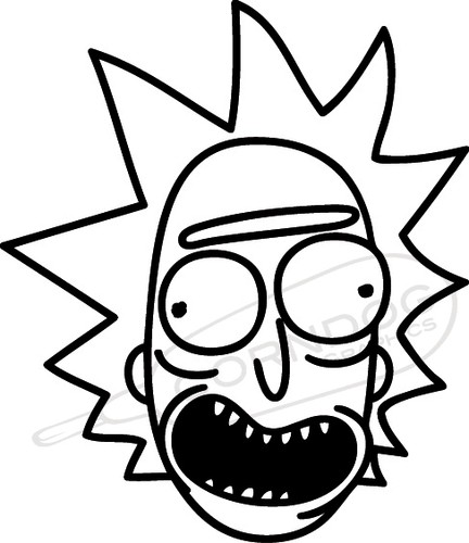 Rick Sanchez STICKER VINYL DECAL ADULT SWIM CARTOON NETWORK BLIPS CHITZ ...