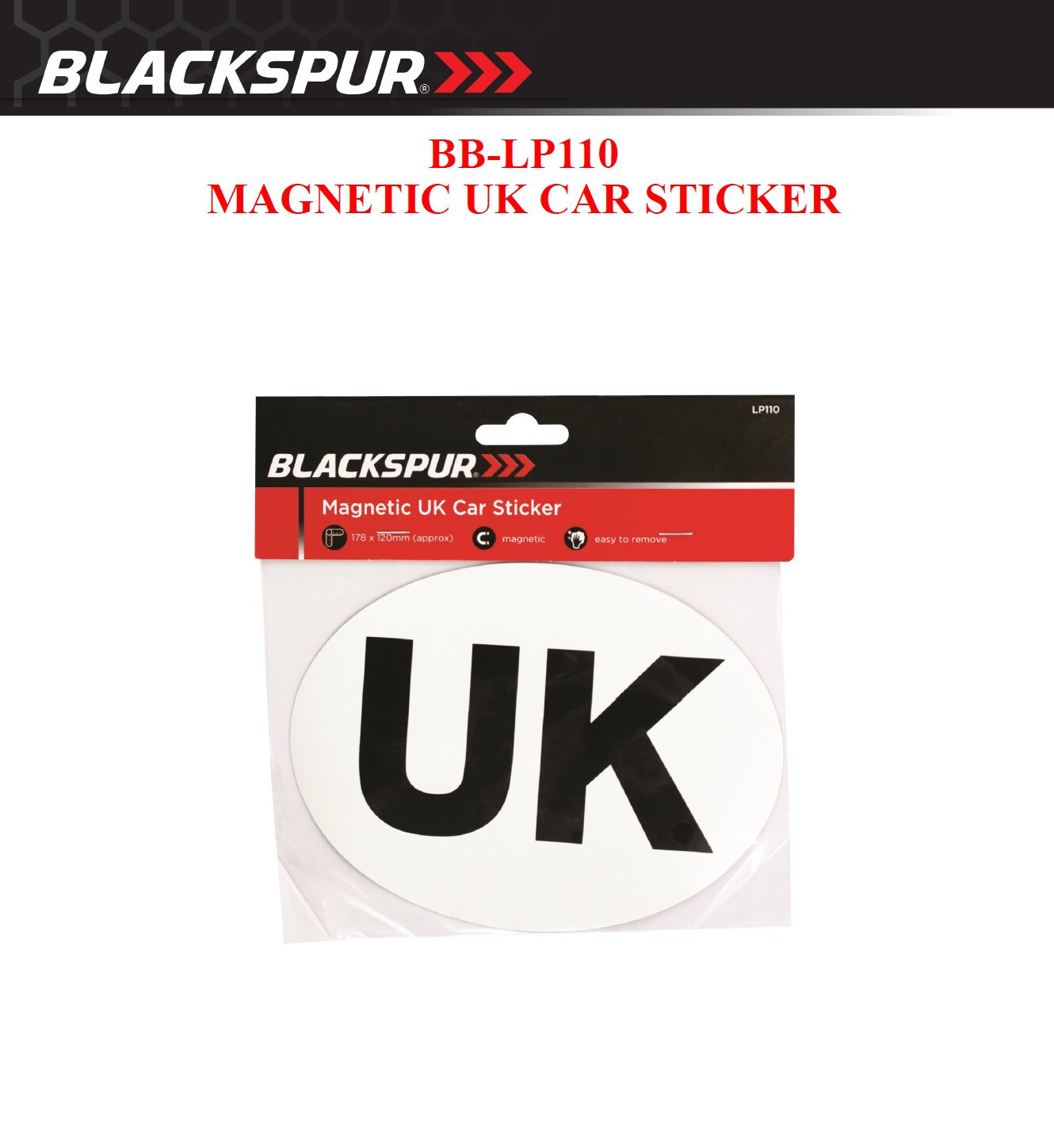 Magnetic UK Car Sticker Oval Sign Badge GB Plate Europe Travel Car Van ...