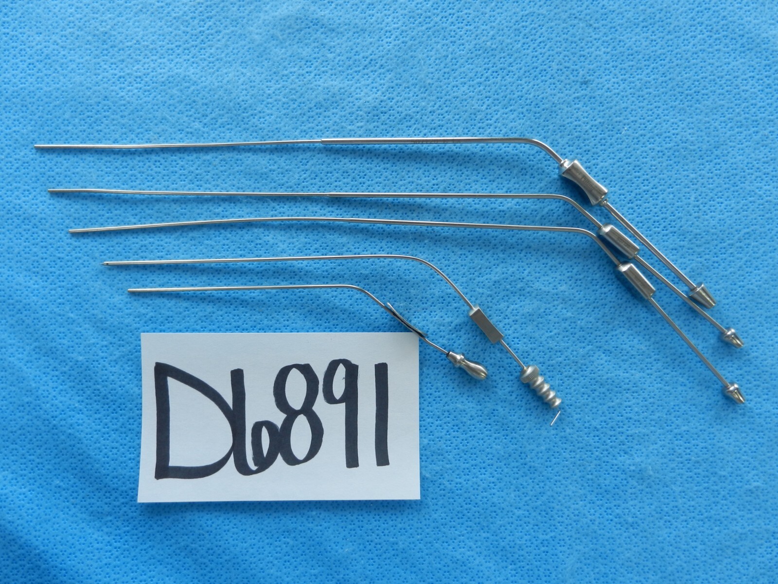 D6891 V. Mueller Pilling Jarit Neuro Surgical Spinal Suction Tubes Lot ...