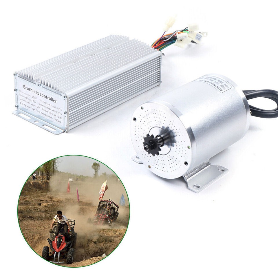 72V 3000W DC Electric Motor, High-Speed BLDC E-Bike Brushless Motor ...