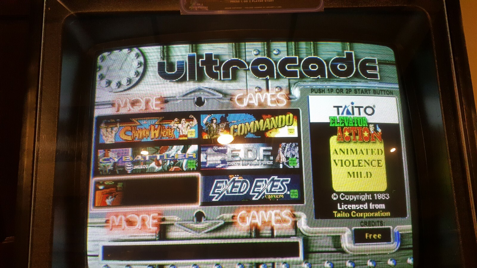 Original Ultracade Arcade Game - Multi Game System 40 Games Upgradeable ...