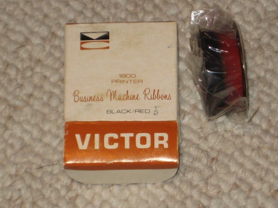 Vintage Black/Red ½” Victor Business Machine Ribbon 1800 Printer New | eBay