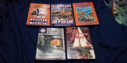 TM Books & Video DVDs: 5-Disc Lot -- Lionel Trains, Railroads on Parade ...