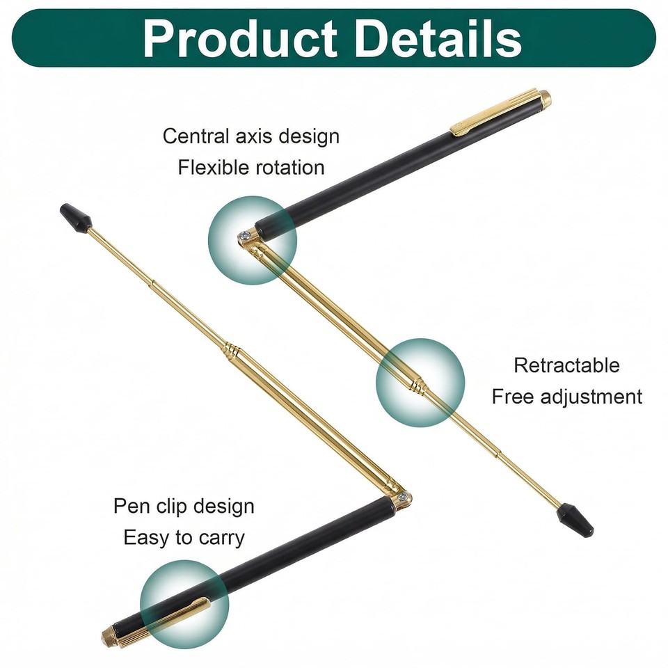 2Pcs Dowsing Rods, Retractable Stainless Steel Divining Rods | eBay