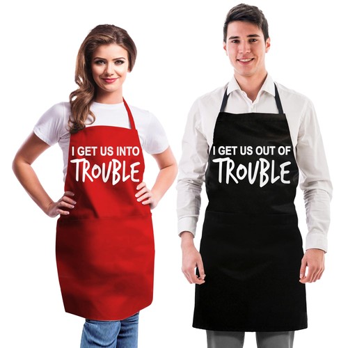 Funny Couple Aprons - Gift Ideas For Her Him - His and Her Aprons ...