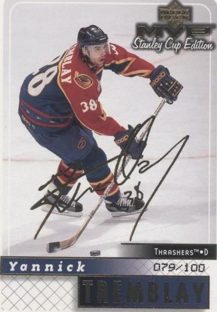 1999-00 Upper Deck MVP Stanley Cup Edition - Yannick Tremblay #12 Gold ...