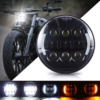5.75" LED Motorcycle Headlight Fit For Harley Davidson Street XG500 ...