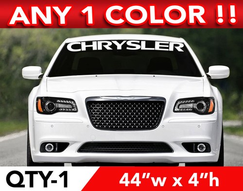 CHRYSLER SOLID WINDSHIELD DECAL STICKER 44"w x 4"h ANY 1 COLOR | eBay