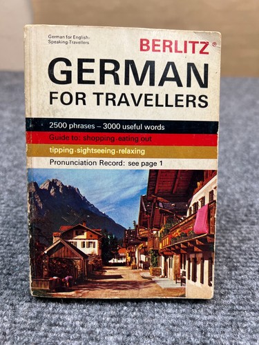 Vintage Berlitz German For Travelers Phrase Pocket Book 1970 | eBay