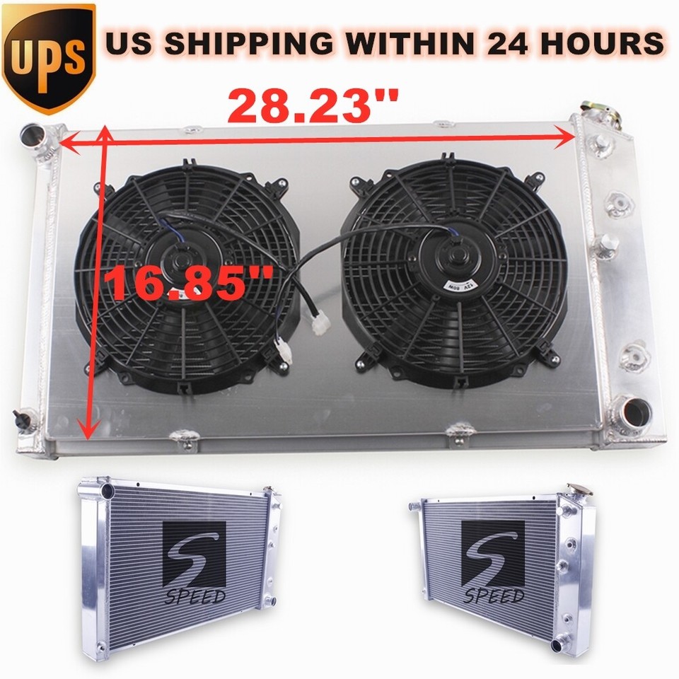 4 Row Radiator Shroud Fan for 1968-1972 Chevelle GTO Cutlass Lemans 7 ...