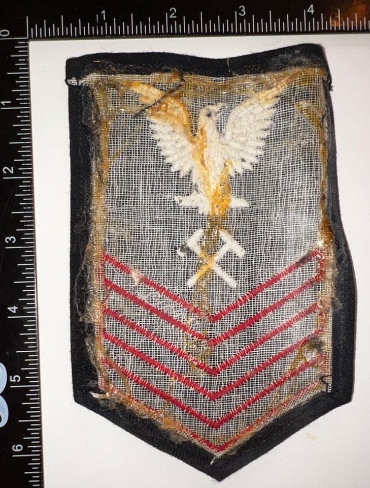 WWII USN US Navy Shipfitter Petty Officer 1st Class Blue Rate LIONA ...