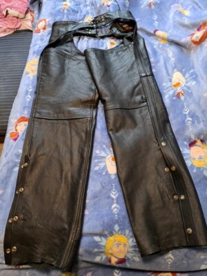 Silver Bike Leather Chaps | eBay