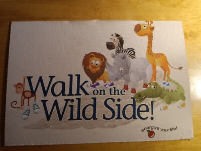 Vintage Walk on the Wild Side cartoon zoo animal printed artwork No ...
