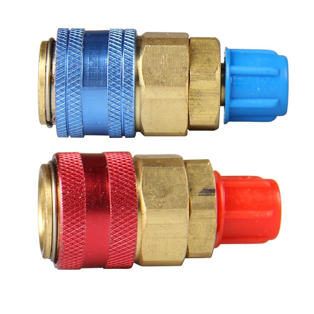 2pc A/C Air Conditioning Quick Coupler Low & High Side Fitting ...