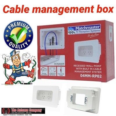 Recessed Wall Point with Built in Cable Management System hide cable ...